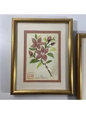 Wall Decor | 2 Verla Brown Original Watercolor Painting Signed Asian ...